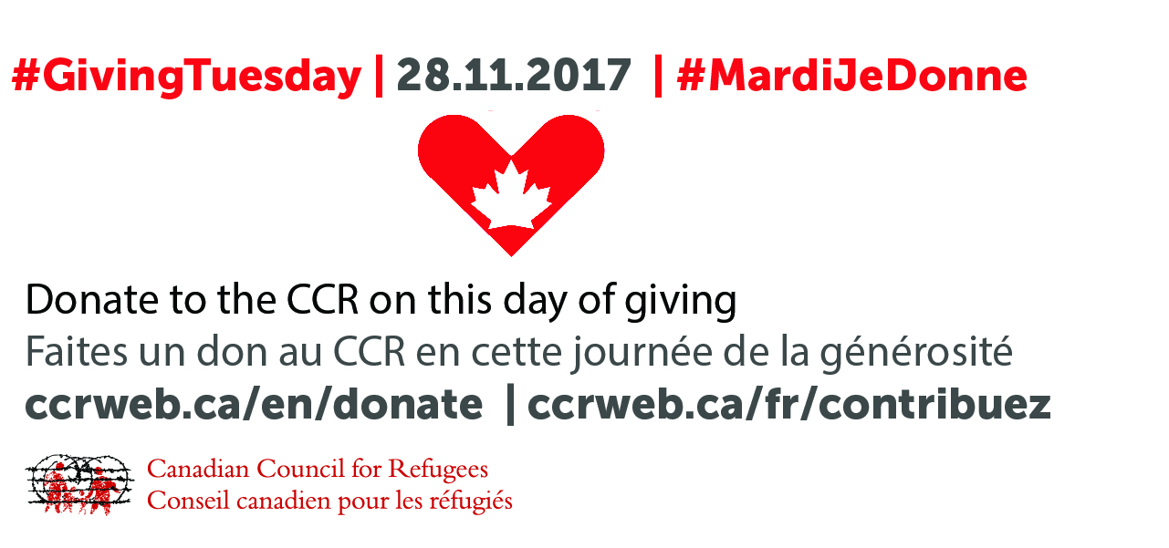 Giving Tuesday - staff email | Canadian Council for Refugees