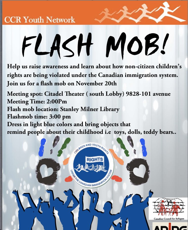 edmonton fllashmob poster | Canadian Council for Refugees