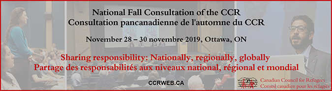 CCR Fall Consultation 2019 Ottawa signature | Canadian Council for Refugees