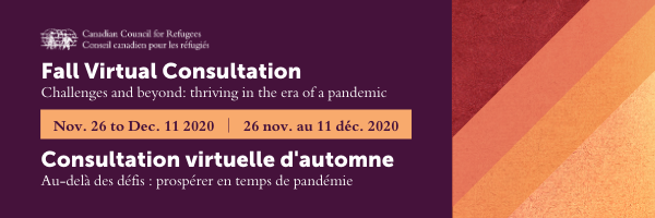 CCR Fall Virtual Consultation - Email signature banner | Canadian Council for Refugees