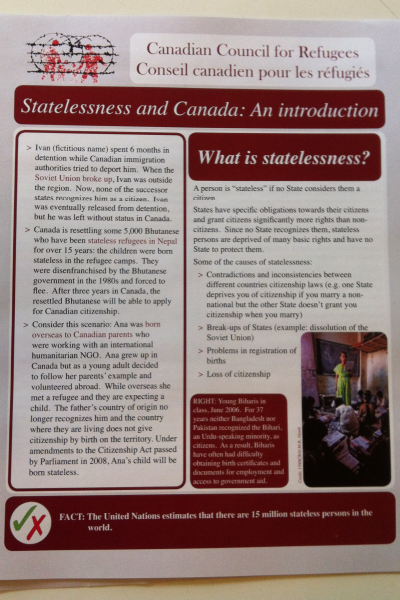 Statelessness and Canada: An introduction | Canadian Council for Refugees